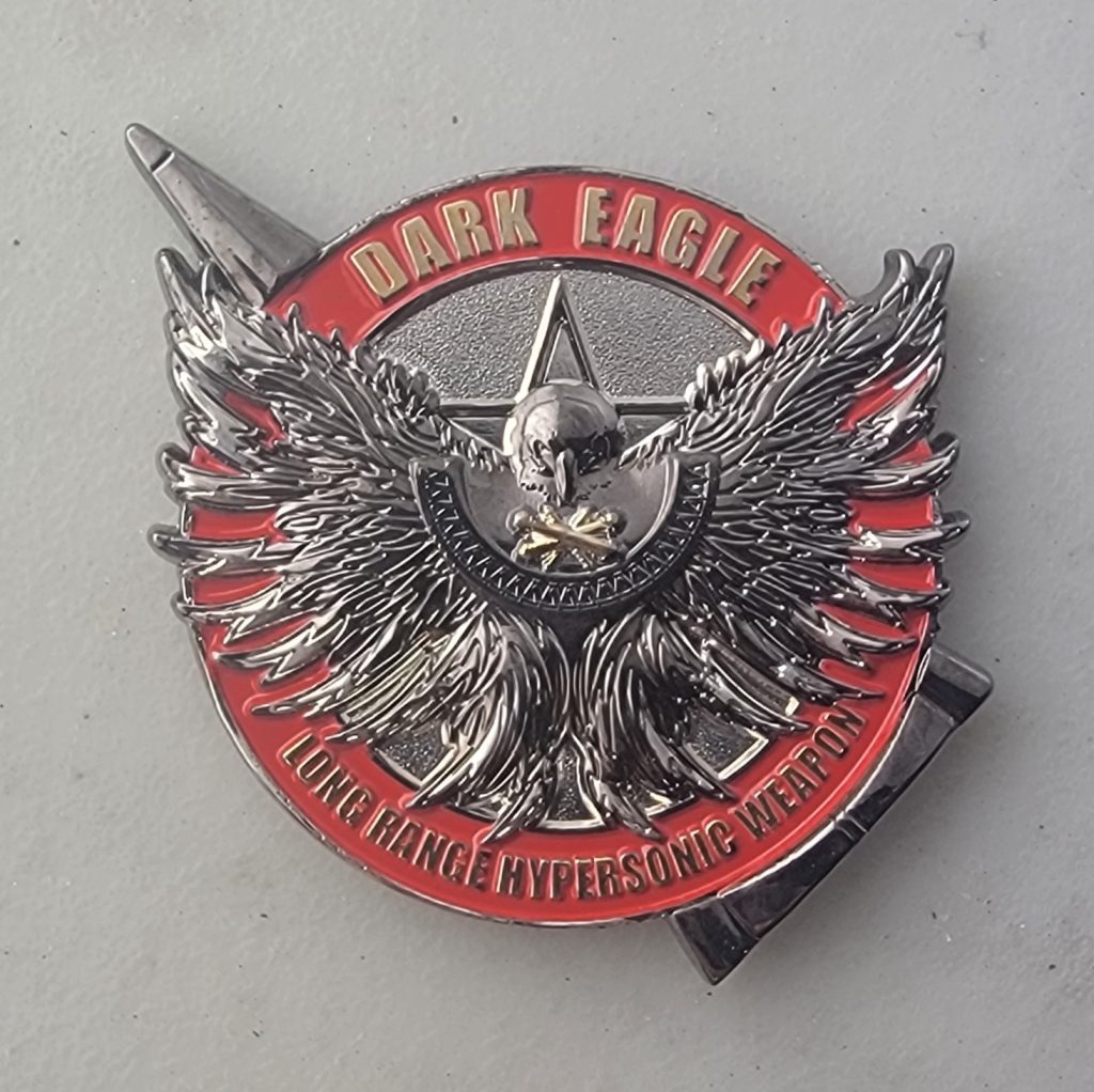 DARK EAGLE – SONIC BOOM – LONG RANGE HYPERSONIC WEAPON – Challenge Coin ...